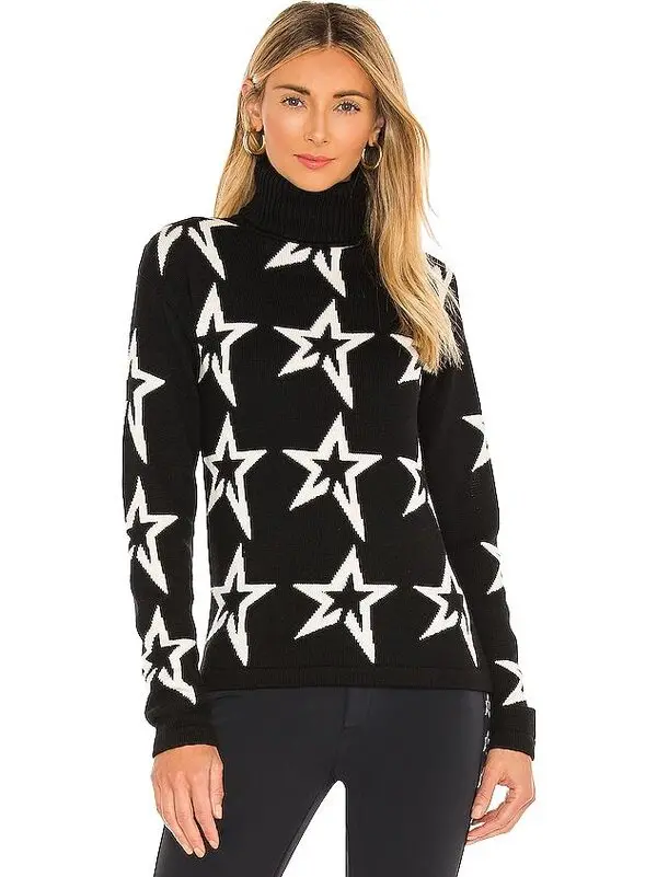Perfect Moment Star Dust Sweater - Black & Snow White Star