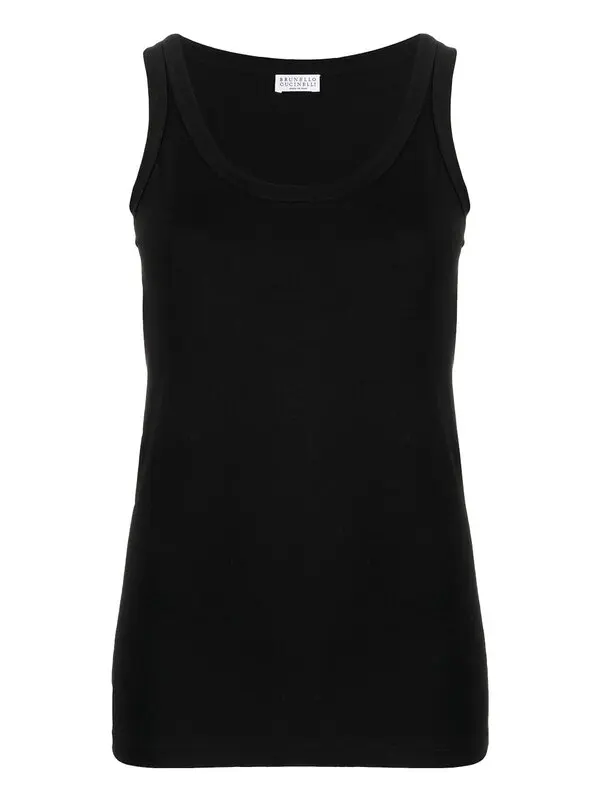 Brunello Cucinelli Bead-embellished Tank Top - Black