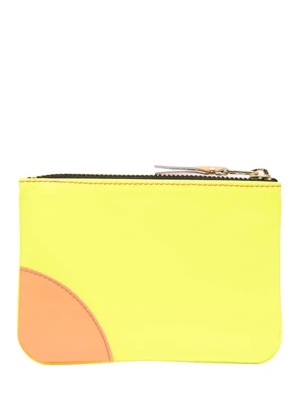 Comme Des Garçons Colour-block Zipped Wallet - Pink