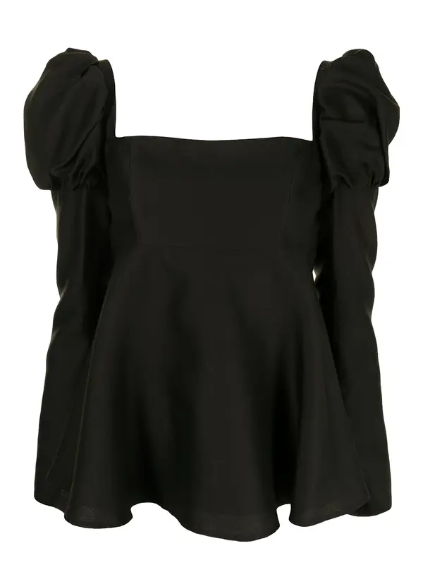 MACGRAW Swifts Silk-blend Blouse - Black