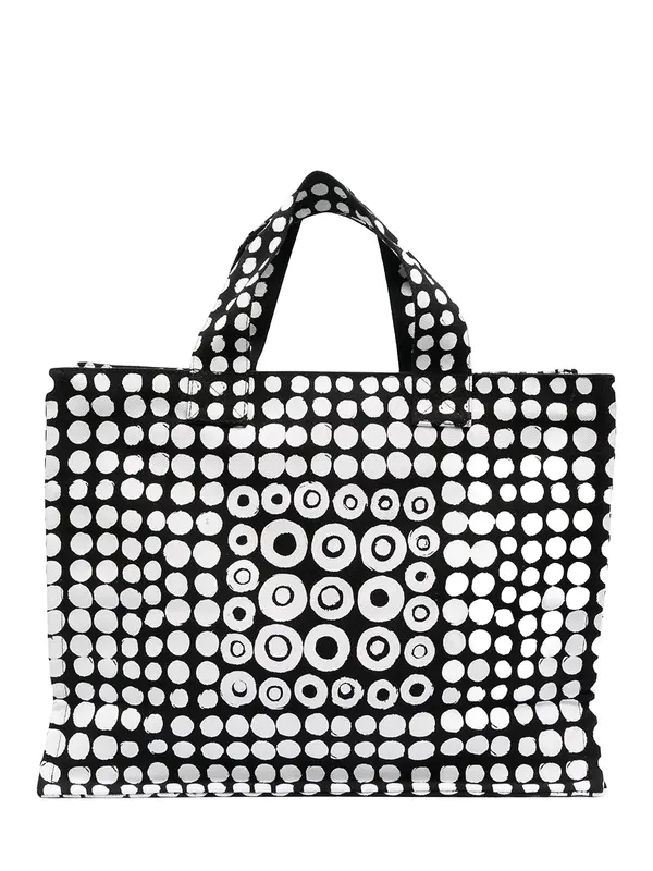 10 CORSO COMO Motif Print Zip Tote Bag - Black