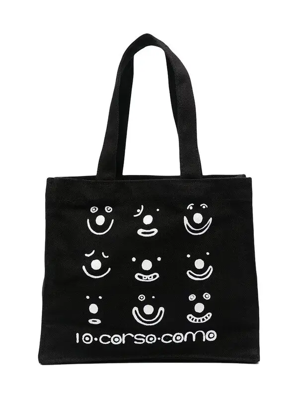 10 CORSO COMO Graphic Print Mini Tote Bag - Black