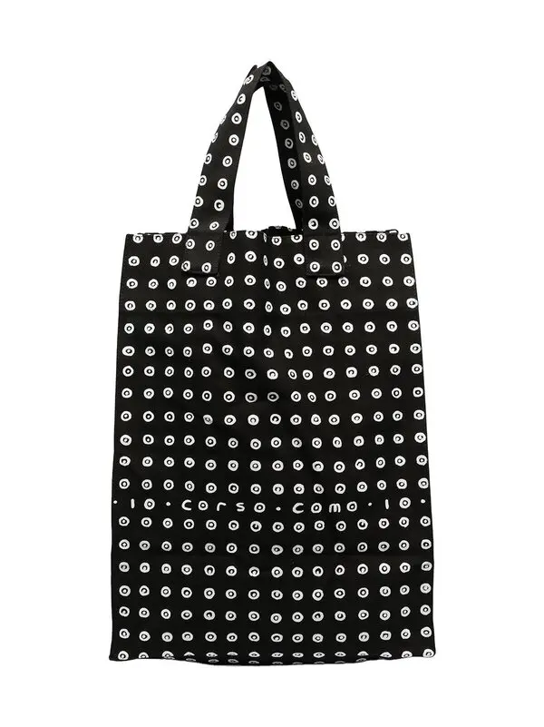 10 CORSO COMO Graphic Print Cotton Tote - Black