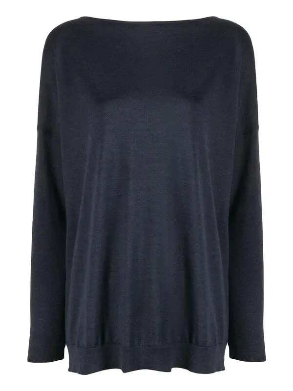Brunello Cucinelli Boat Neck Cashmere Jumper - Blue