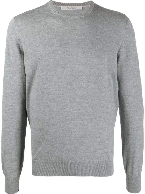 D4.0 Virgin Wool Crew Neck Jumper - Grey