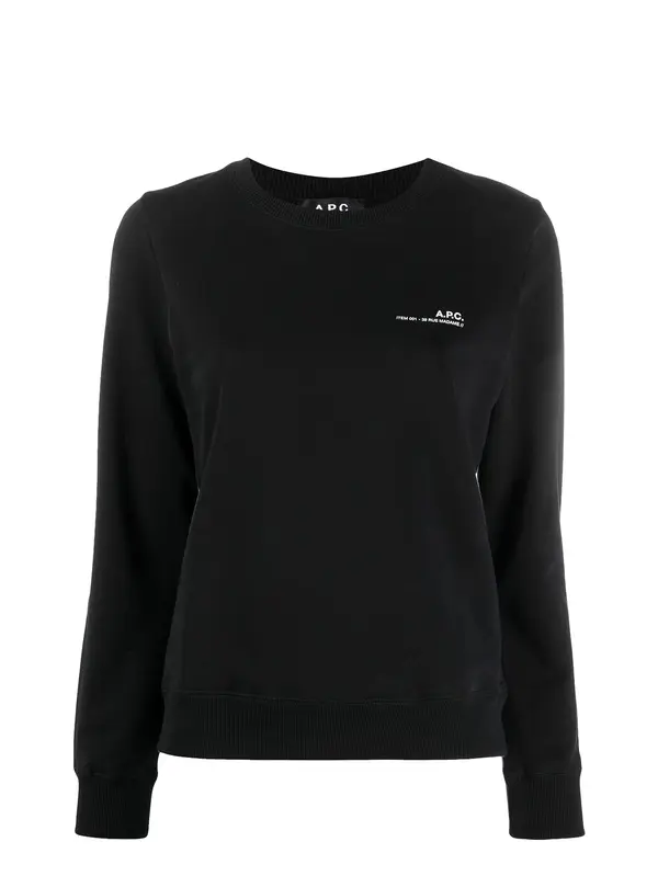 A.p.c. Logo-print Sweatshirt - Black