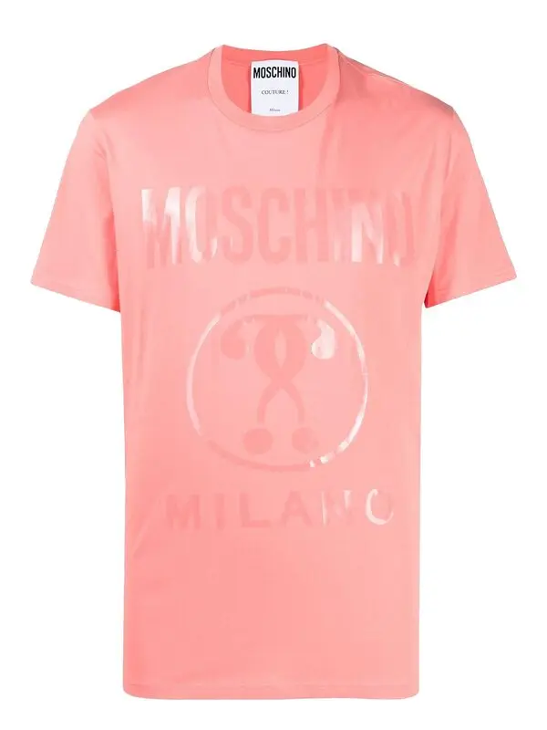 Moschino Logo-print Cotton T-shirt - Pink