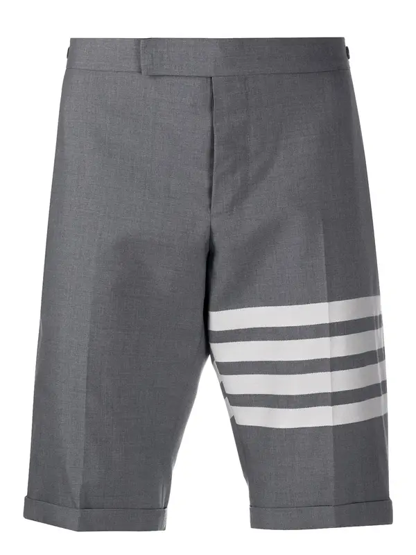 Thom Browne 4-bar Plain Weave Suiting Shorts - Grey