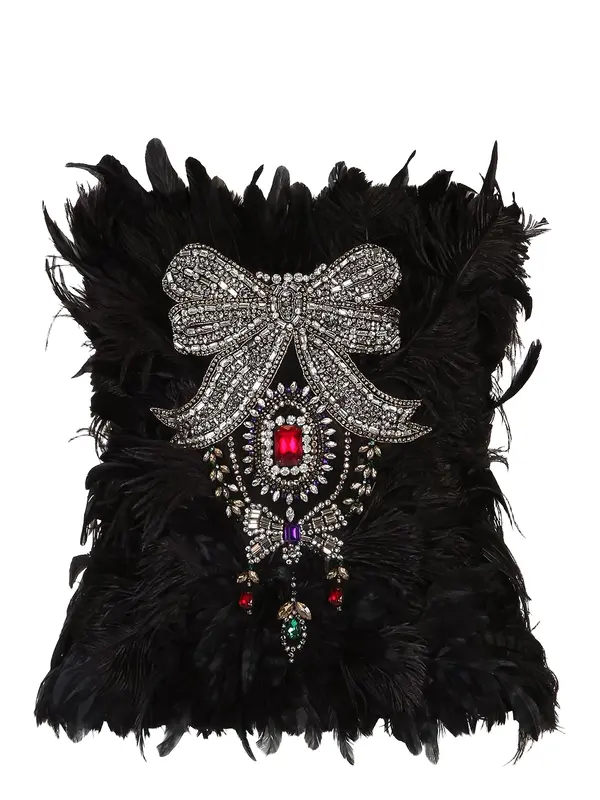 Dolce & Gabbana Embellished Strapless Bustier - Black
