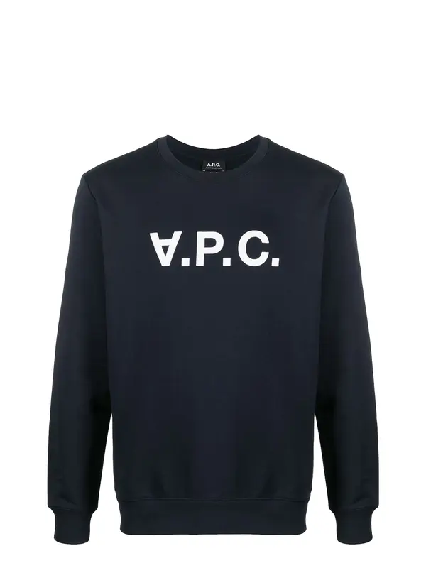 A.p.c. Logo Print Sweatshirt - Blue