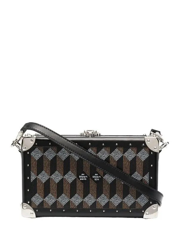 AU DEPART Nano Trunk Clutch Bag - Black