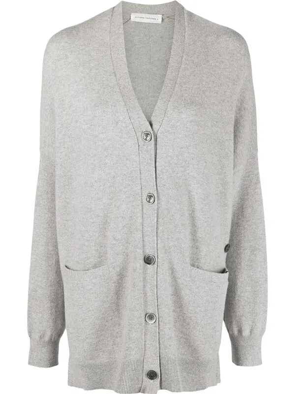 EXTREME CASHMERE X Oversized Pouch-pocket Cardigan - Grey