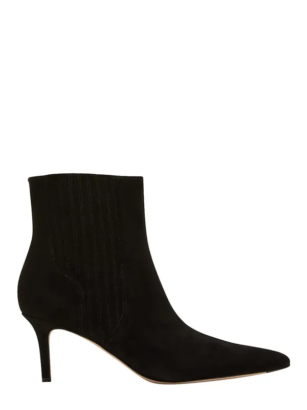 Veronica Beard Lisa Suede Ankle Booties - Black