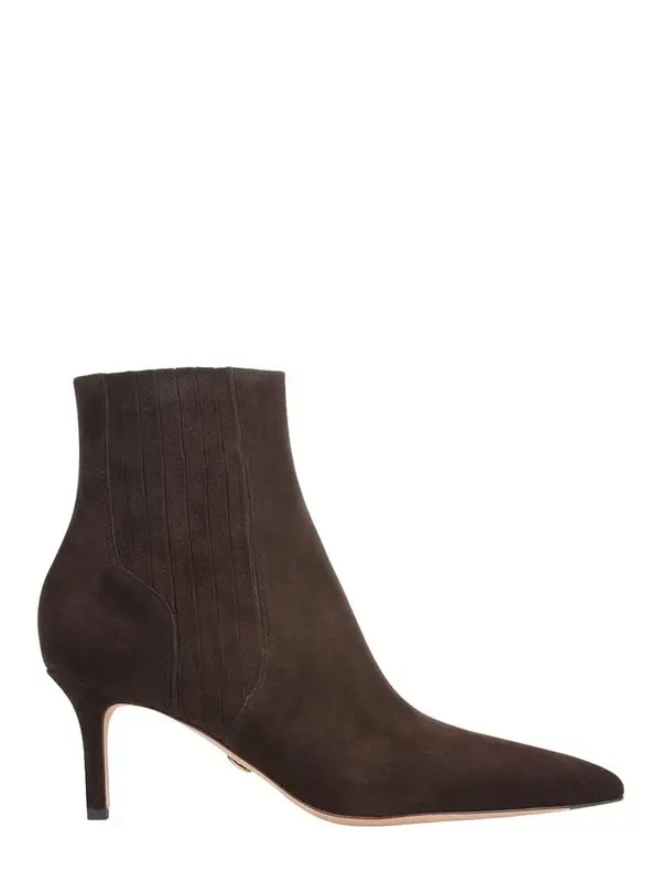 Veronica Beard Lisa Suede Ankle Booties - Espresso