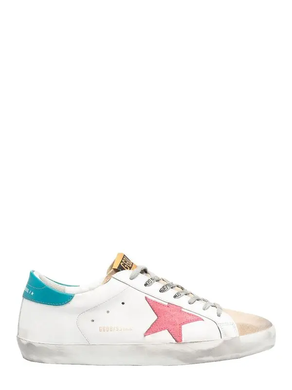 GOLDEN GOOSE Super-star Suede Trim Sneakers - White