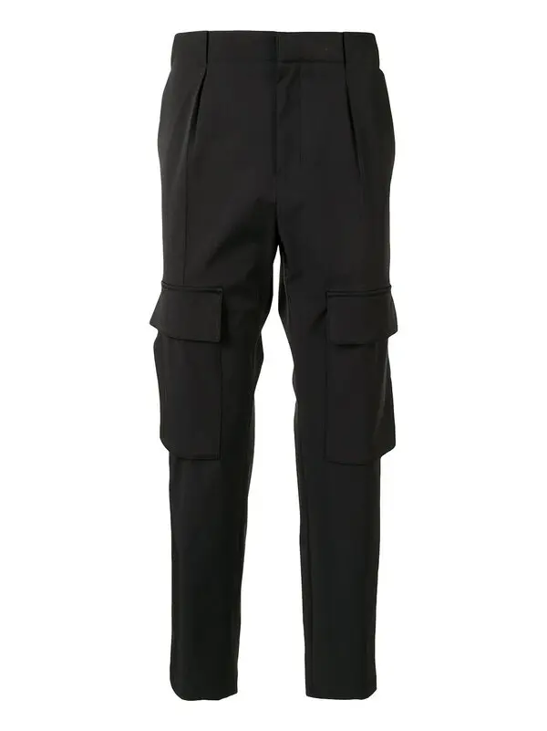 WOOYOUNGMI Slim-fit Cargo Trousers - Black