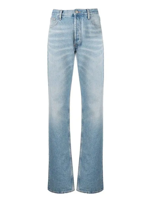 Attico Stonewashed Boyfriend Jeans - Blue