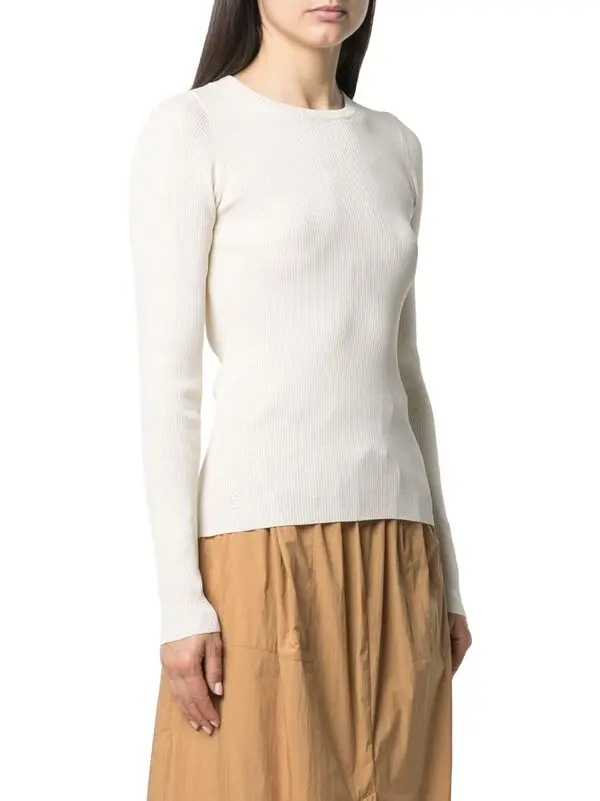 Remain Birger Christensen Ribbed Slim-fit Jumper - Neutrals
