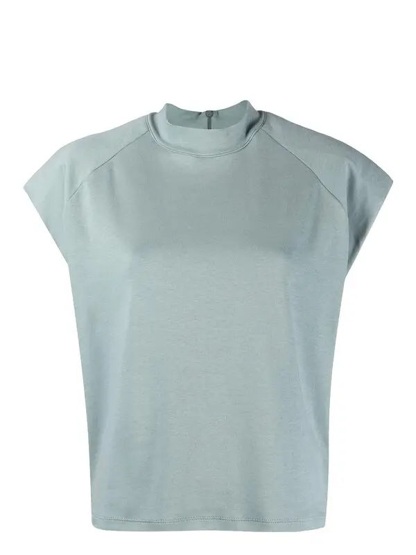 Remain Birger Christensen Mock Neck T-shirt - Blue
