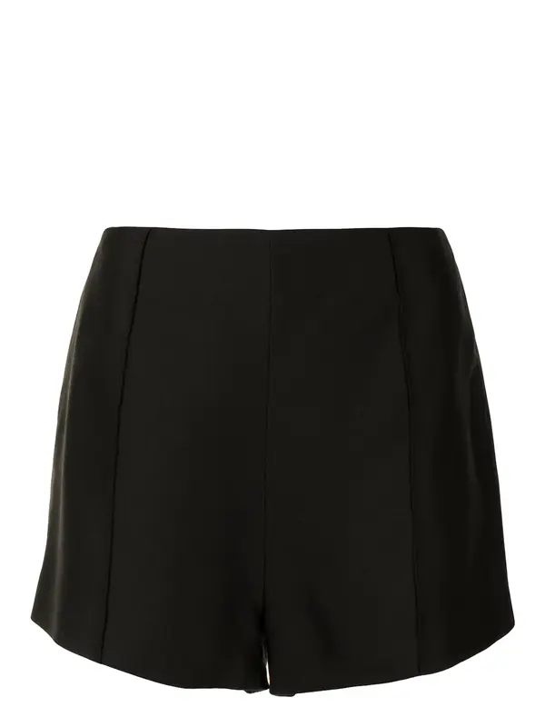 MACGRAW Poet Pleat-detail Shorts - Black