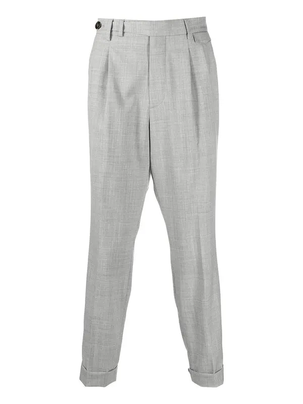 Brunello Cucinelli Cropped Straight-leg Trousers - Grey