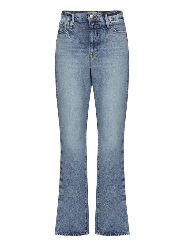 FRAME Le Drew High-rise Straight Jeans - Blue