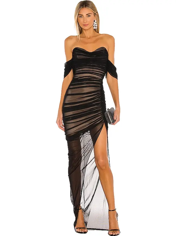 NOOKIE Dita Mesh Gown - Black