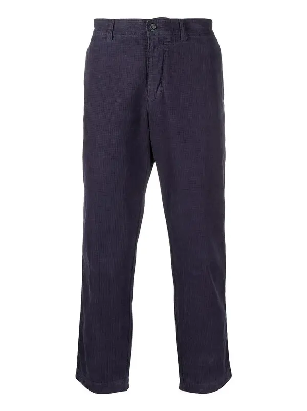 You Must Create Mid-rise Textured Cropped Trousers - Blue