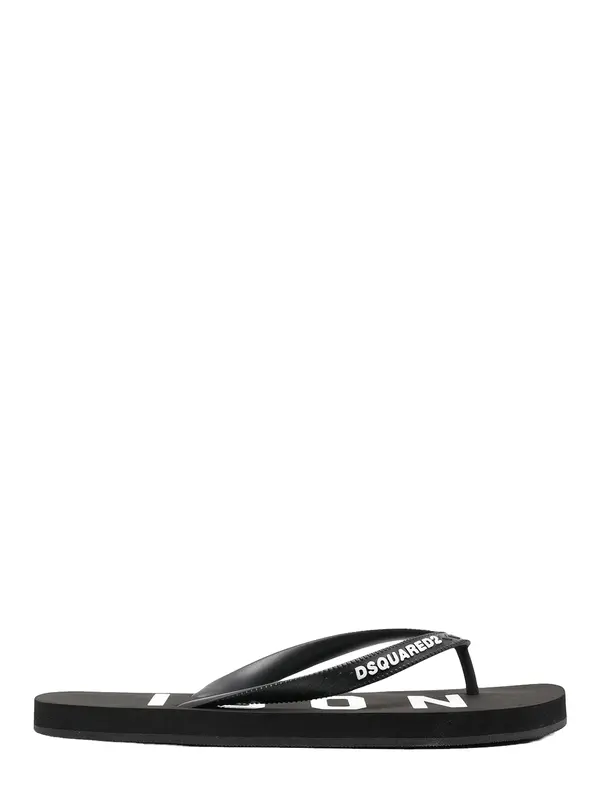 Dsquared2 Logo-strap Flip Flops - Black