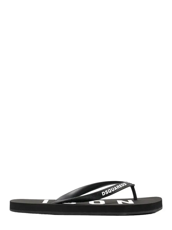 Dsquared2 Logo-strap Flip Flops - Black