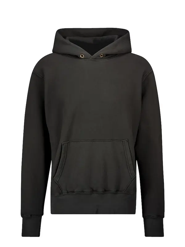 LES TIEN Cropped Hooded Sweatshirt - Black