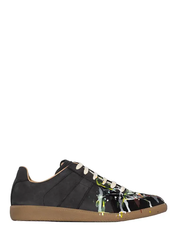 MAISON MARGIELA Replica Paint Splatter Sneakers - Black