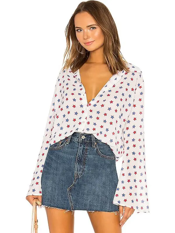 Tularosa Raquel Beach Shirt - Star Spangled