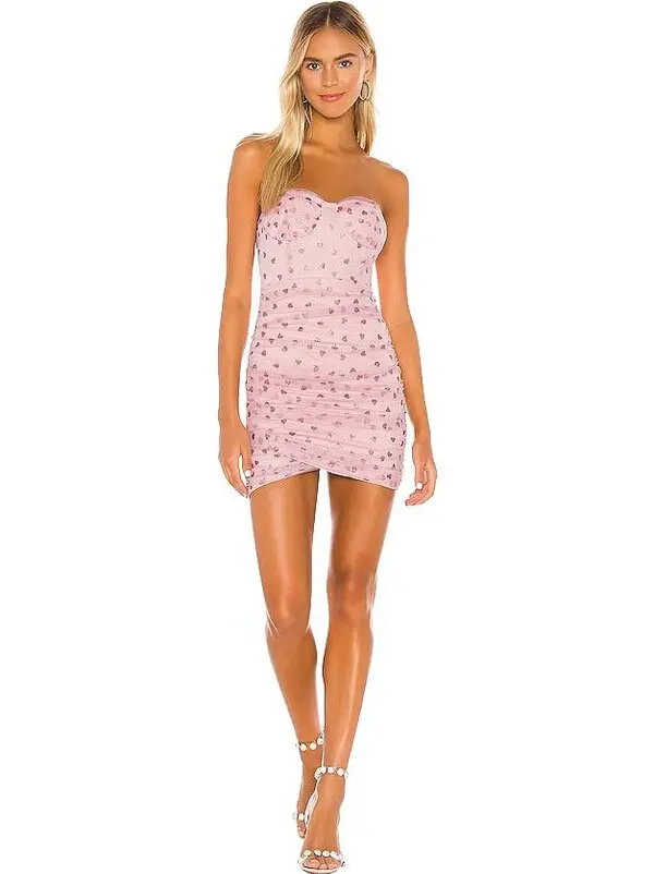 Superdown Fifi Mesh Mini Dress - Pink
