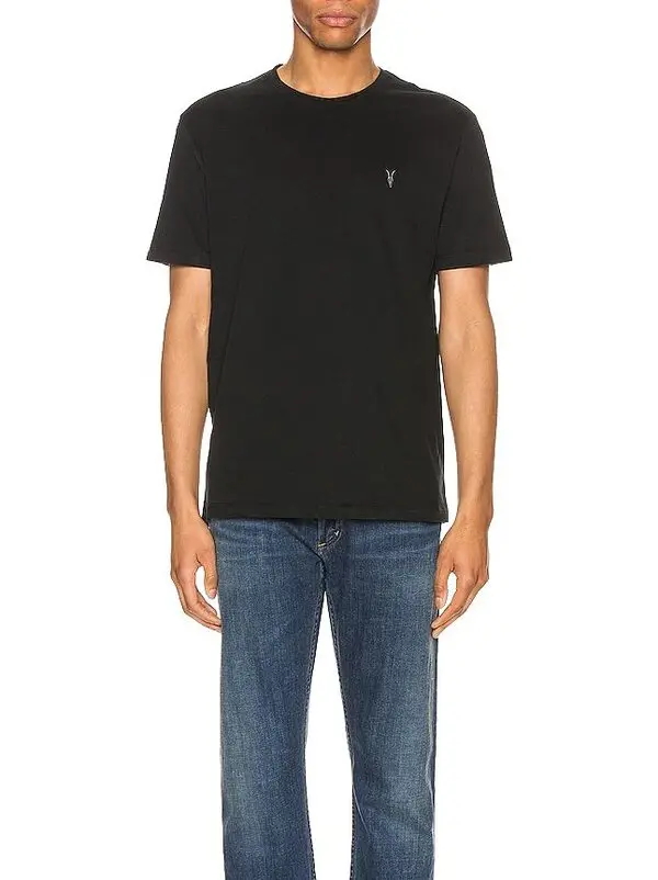 ALLSAINTS Brace Tonic Crew Tee In Black - Jet Black