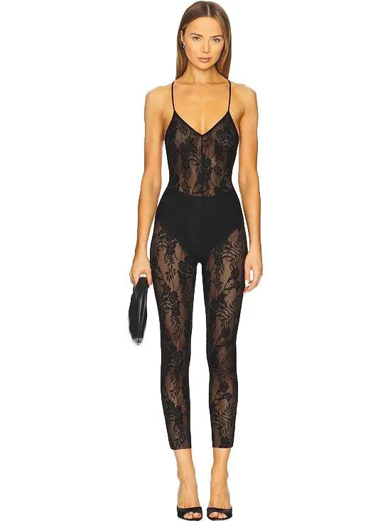 Norma Kamali Low Back Fara Slip Catsuit - Black