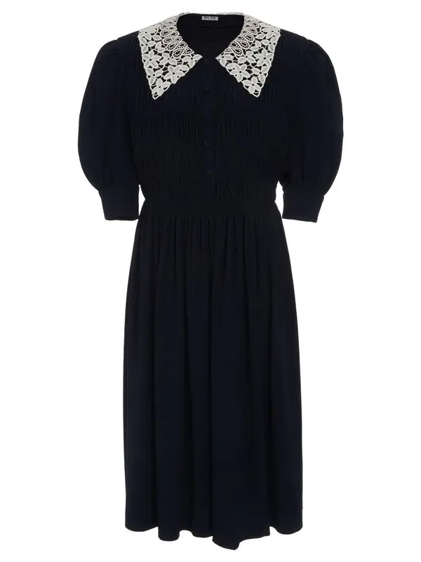 Miu Miu Lace Collar Dress - Black