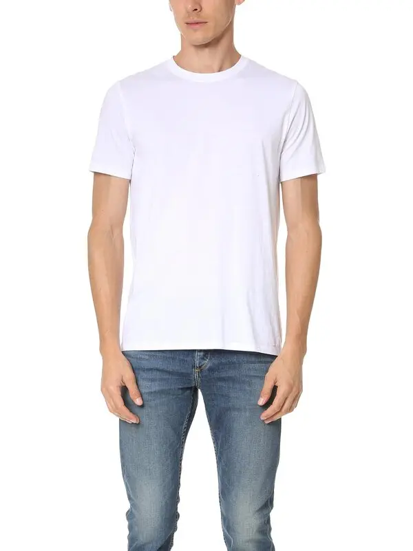 Vince Short Sleeve Pima Crew Neck Tee - Optic White