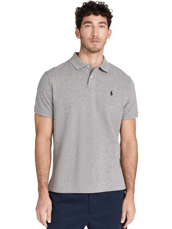 Polo Ralph Lauren Custom Slim Fit Iconic Mesh Polo - Canterbury Heather