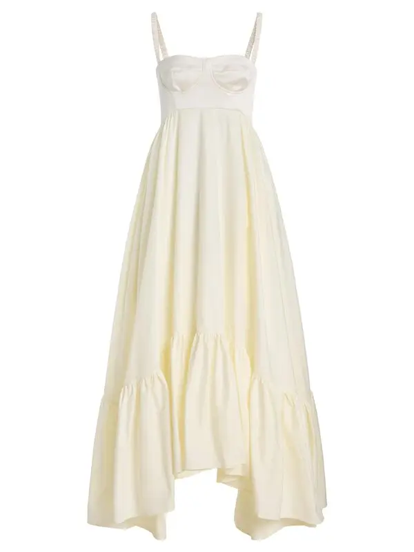 Anna October Snowdrop Asymmetric Maxi Dress - White