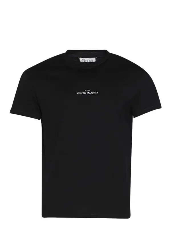 MAISON MARGIELA Short Sleeve Tee And Embroidery - Black