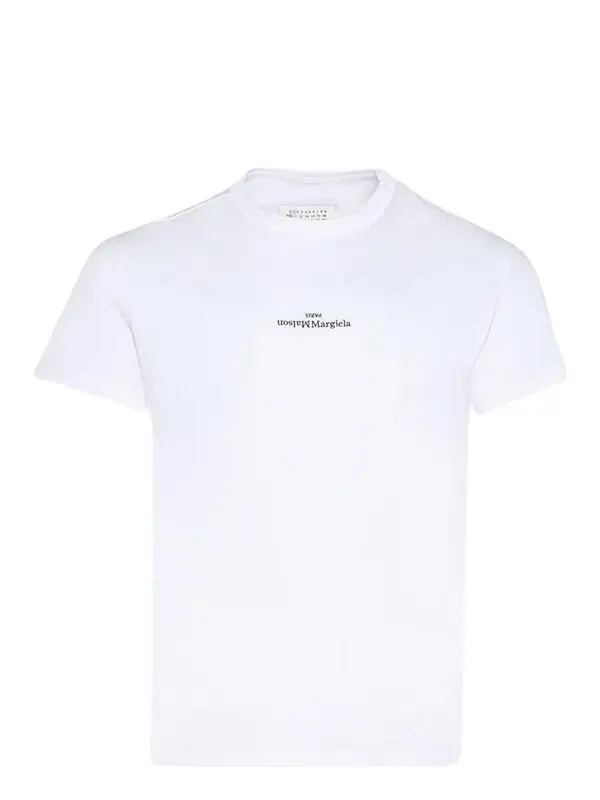 MAISON MARGIELA Short Sleeve Tee And Embroidery - White
