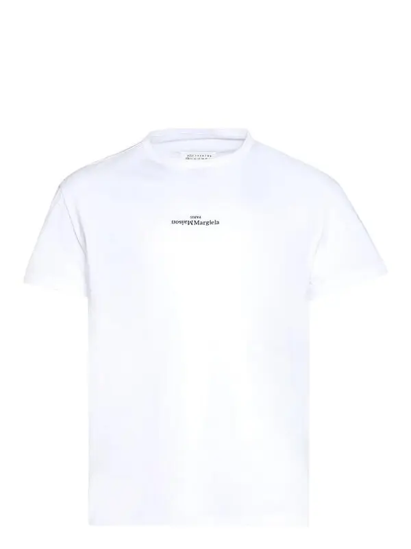 MAISON MARGIELA Short Sleeve Tee And Embroidery - White