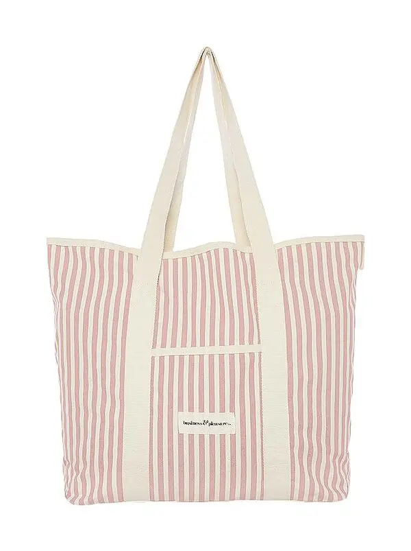 BUSINESS & PLEASURE The Beach Bag - Laurens Pink Stripe