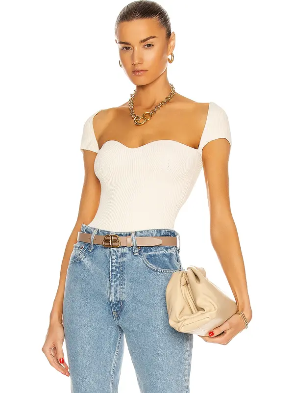 Khaite Ista Cap Sleeve Top - Ivory