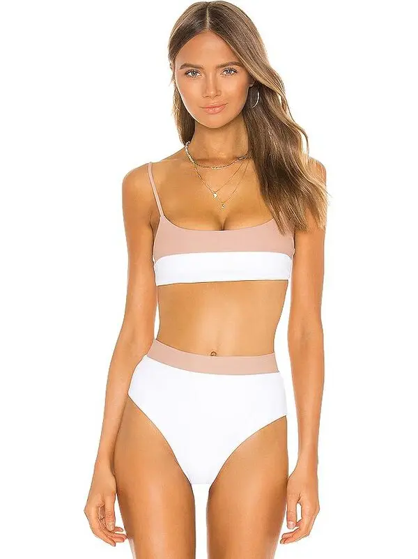 House Of Harlow 1960 X Veda Top - White & Nude