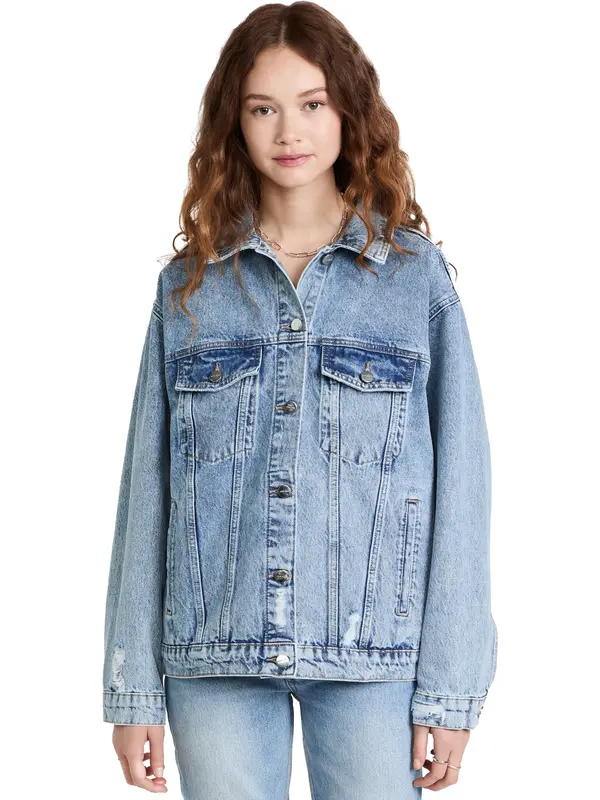 ANINE BING Rory Denim Trucker Jacket - Vintage Blue