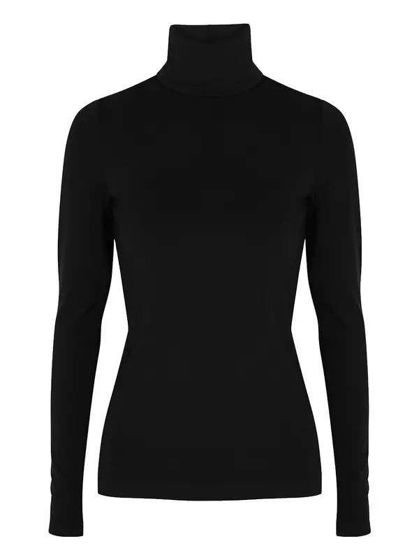 Wolford Aurora Roll-neck Jersey Top - Black