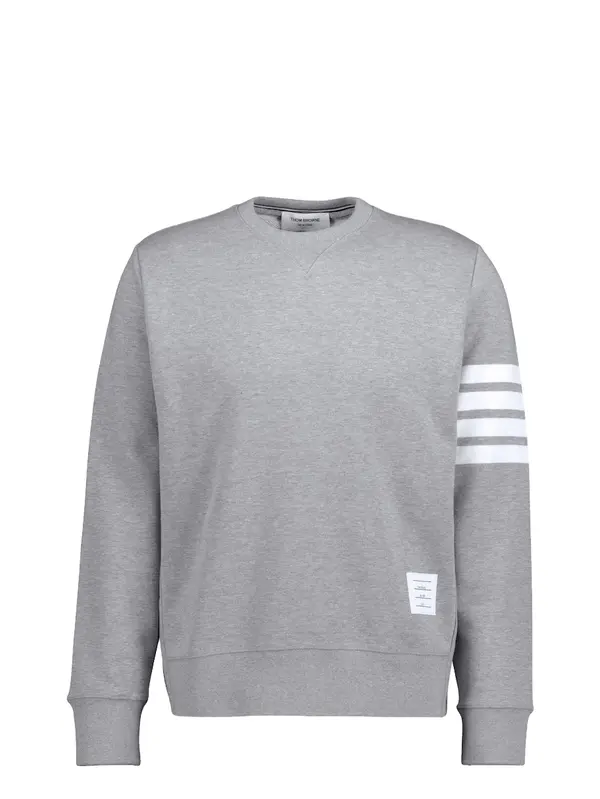 Thom Browne 4-bar Cotton Sweatshirt - Grey