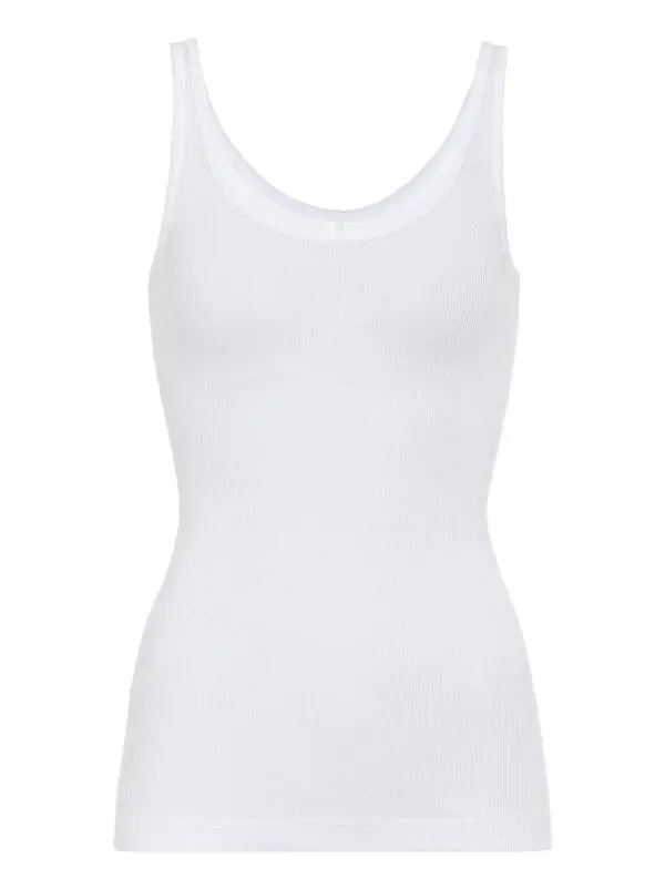 Vince Cotton-blend Tank Top - White
